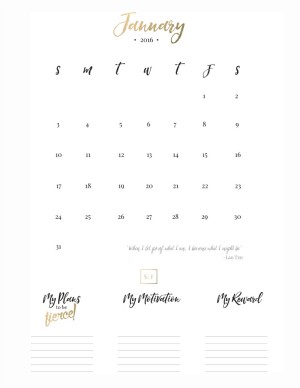 Free January Goal-Setting Calendar Printable | Showit Blog